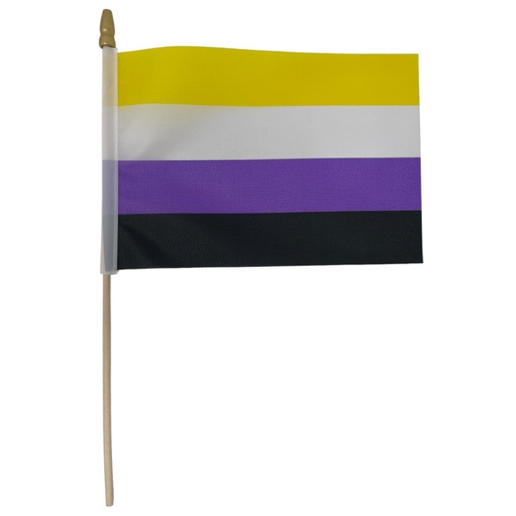 Party Supplies | Nonbinary Pride Mini Stick Flag Lgbt Lgbtq Gay Small ...